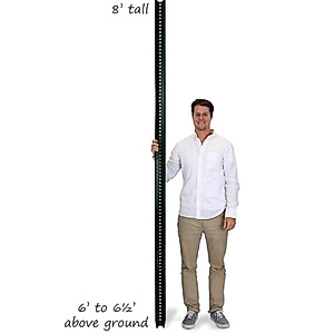 SmartSign - K-153-8-2 U-Channel Sign Post, Heavy-Duty | 8' Tall Baked Enamel Steel Post - Pack of 2