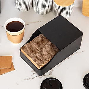 Mind Reader Coffee Sleeve Storage Dispenser Organizer, Black 6 X 9.57 X 3.78