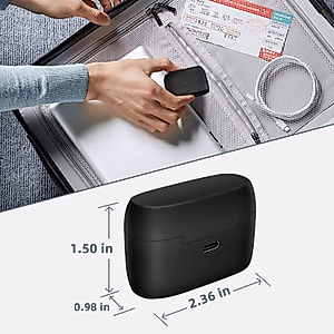 GroTawel Charging Case Replacement Compatible with Jabra Elite 85t, Charger Cradle with 700mAh Built-in Battery and Power Protection (Earbuds not Included, Black)