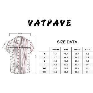 VATPAVE Mens Casual Short Sleeve Button Down Shirts Regular Fit Hawaiian Summer Shirts X-Large WineRed