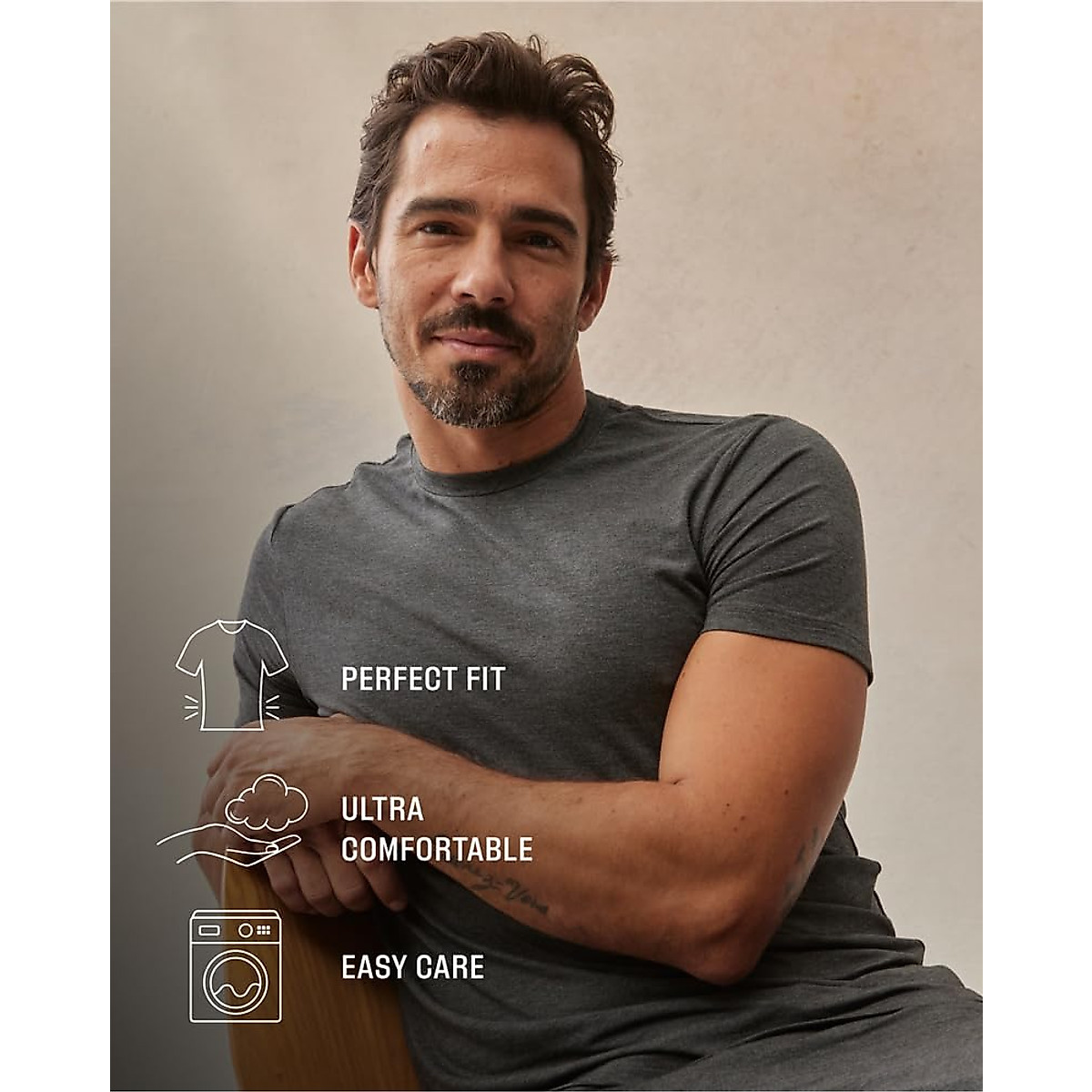 True Classic 6 Pack, Men's Short Sleeve Crew Neck T-Shirt, XL, Staple