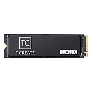 TEAMGROUP T-CREATE Classic 1TB Read/Write up to 7,200/6,200MBs 600TBW for Creators NVMe M.2 PCIe Gen4x4 3D NAND TLC SSD w/SLC Cache TM8FPM001T0C329