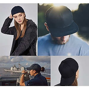 Zylioo Structured Blank Soft Baseball Cap,Non Adjustable Plain Stretch Dad Cap,High Crown Closed Back Baseball Hat