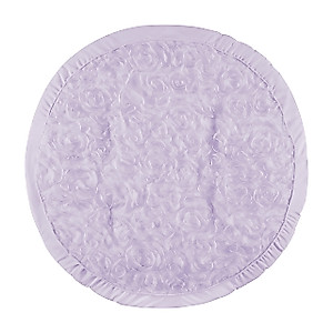 Sweet Jojo Designs Purple Floral Rose Girl Baby Playmat Tummy Time Infant Play Mat - Solid Light Lavender Flower Luxurious Elegant Princess Vintage Boho Shabby Chic Luxury Glam High End Roses