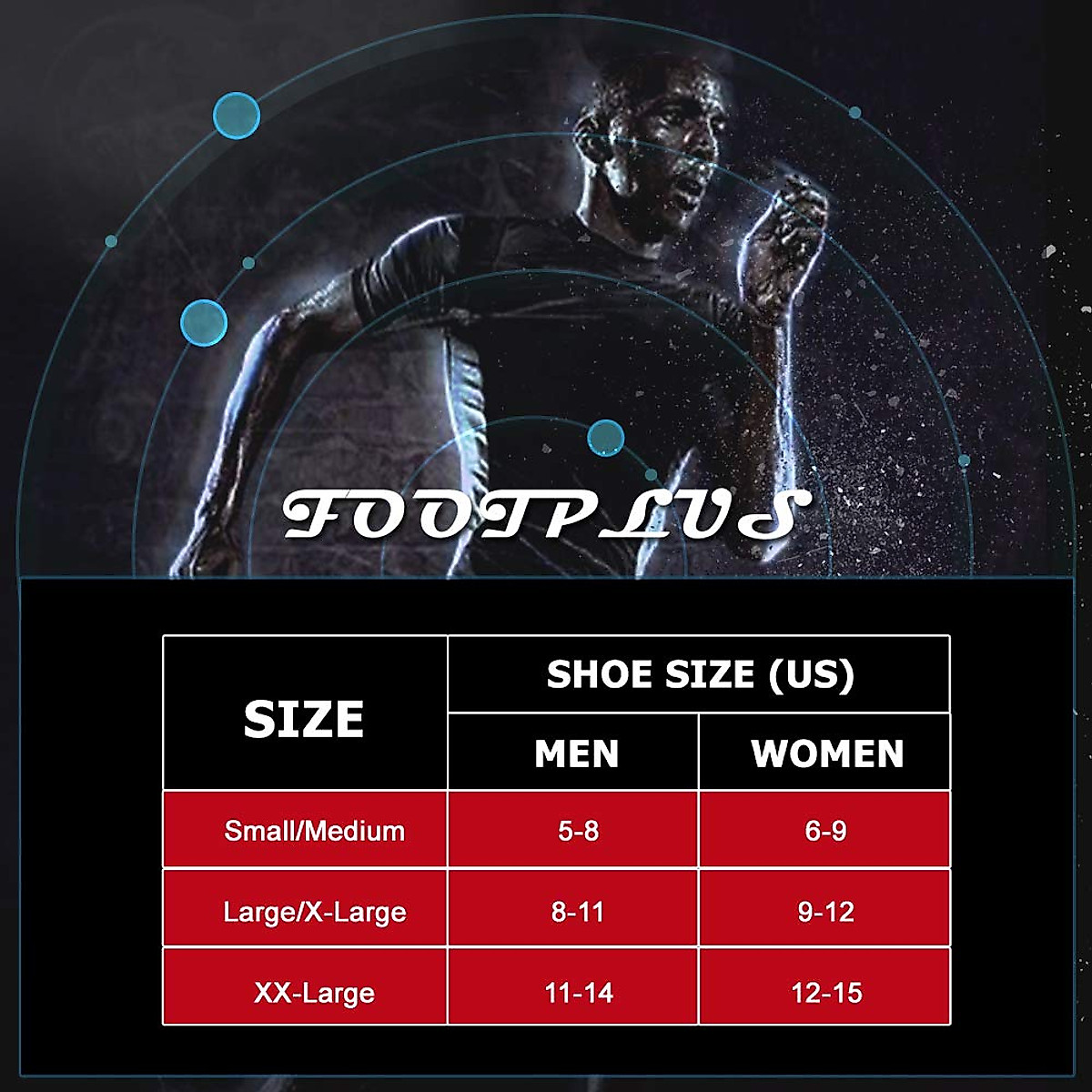 FOOTPLUS Summer Copper Mens Golf Socks Copper Ankle Low Cut Running Hiking Hunting Trekking Copper Compression Socks, 6 Pairs White, Large