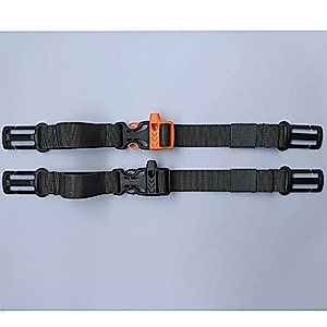 Amlrt 2 Pack Backpack Chest Strap- Nylon -Suitable for Webbing on The Backpack up to1in.(Wolf Grey