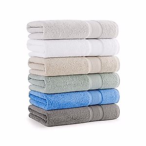 Aston & Arden Recycled Solid Turkish Hand Towels - (Set of 4) Soft & Absorbent Eco-Friendly Aegean Cotton Blend, 600 GSM, Decorative Towel for Bathroom, Home, Hotel, and Salon, Pearl White