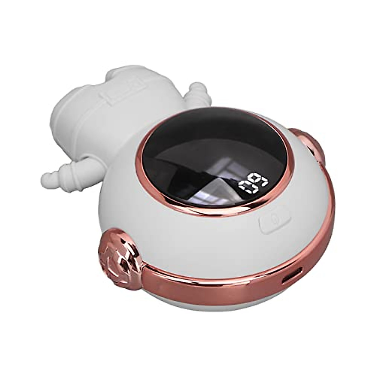 Mini Warmer, Heater Rechargeable Pocket, Portable USB Digital Fast Heating Electric for Winter, Black and White (White)