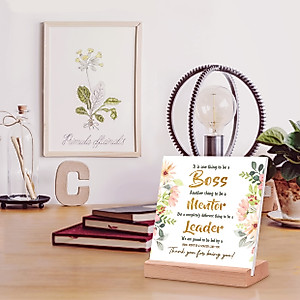 Boss Gifts for Women, Best Christmas Gifts for Boss Female - Unique Office Desk Card with Warm Words, Funny Boss Lady Gifts for Birthday, Going Away, Boss Day - Thank You Gifts for Your Female Boss