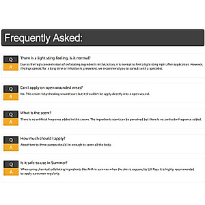 VILLAGE11FACTORY AHA 12% Body Lotion Korean Body Cream Exfoliating & Rejuvenating Formula with Glycolic Acid and Hyaluronic Acid Unscented (10.6 Oz)