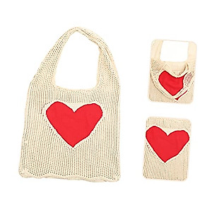 VALICLUD 10pcs Beach Vegetable Portable for Wife Cotton Hobo Women's Girls Crochet Vegetable& Container Knit Long Foldable Fruits Women Vegetables Shopping Fruit Sundries with Girl Woven