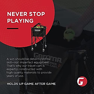 GAMMA Sports EZ Travel Cart Pro, Ball Hopper with Premium Carry Case, Holds 120 Pickleball Balls or 150 Tennis Balls