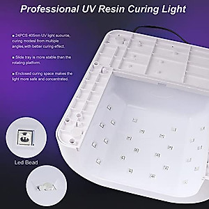 ENOMAKER UV Resin Curing Light Box Resin Dryer Machine 24PCS 405nm LED Beads Professional for LCD/SLA/DLP 3D Printer Models
