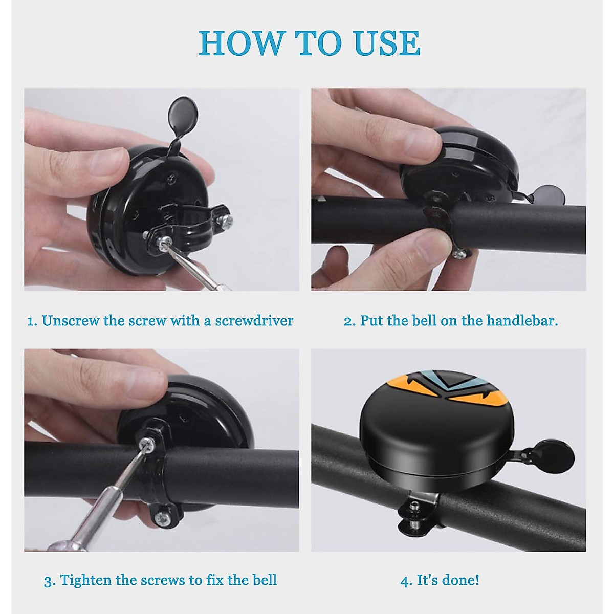 ZSFLZS Bike Bell Aluminum Bicycle Ring Bell, Mini Bike Horn for Kids & Adults