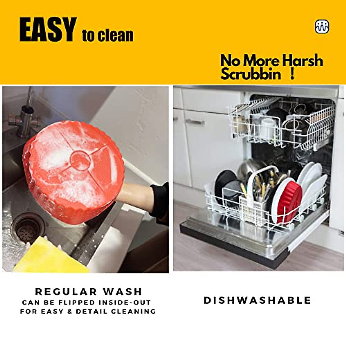 Air Fryer Silicone Liners 2 Pack,Reusable Air Fryer Silicone Basket Bowl Round for 3-5QT,Non-stick Food-grade Silicone Pot Baking Tray,Replacement Of Flammable Parchment Liner Paper Pink +Red