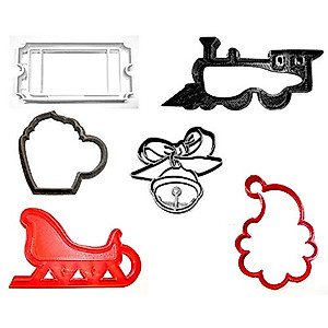 POLAR EXPRESS THEME NORTH POLE TRAIN CHRISTMAS MOVIE BOOK SET OF 6 COOKIE CUTTERS MADE IN USA PR1122