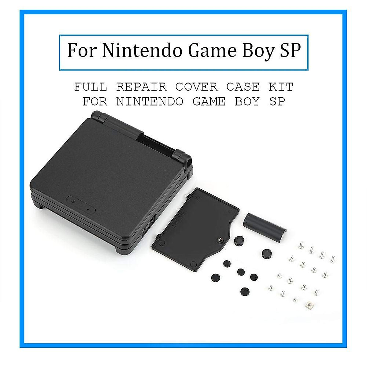 Replacement Case Cover for SP with Assemble Parts Kit, Portable Full Repair Cover Case Kit for Gaming Gamepad. 8 * 8 * 2.5cm