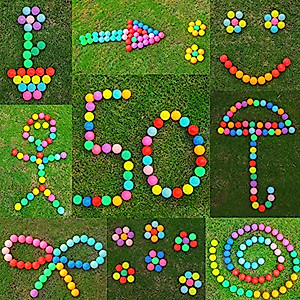 Lestiour Ping Pong Balls 50/100 Pack Colored Bulk 2.4g, 40mm Entertainment Table Tennis Balls for Kids, Pong Balls, DIY Games Fun Arts and Learning Activities (50pcs)