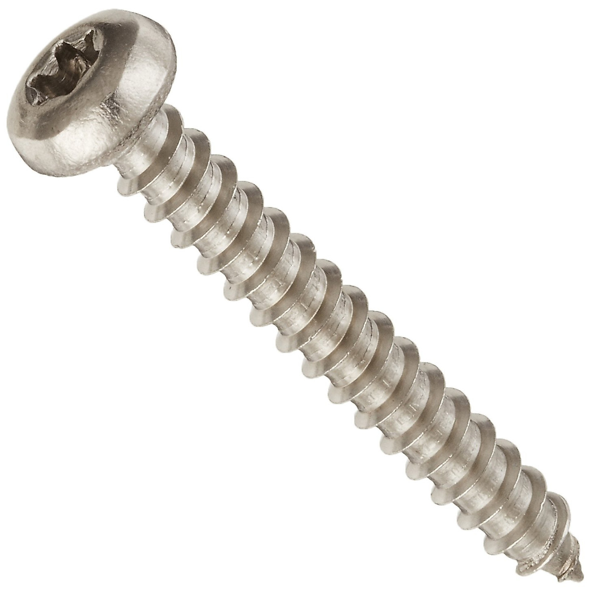 Small Parts 0820ATP188 18-8 Stainless Steel Sheet Metal Screw, Plain Finish, Pan Head, Star Drive, Type A, #8-15 Thread Size, 1-1/4" Length (Pack of 50)