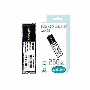 LinkMore XE400 250GB M.2 2280 PCIe Gen4 NVMe 1.4 Internal SSD, Solid State Drive, Read Speed Up to 4650MB/s Storage for PC, Laptops, Gaming