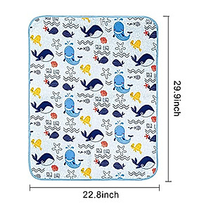 ODDA Baby Changing Mat, Portable Diaper Change Pad -19.7 X 27.6 inches Waterproof Foldable Diaper Mat, Reusable Diaper Changing Station for Travel, Home and Outdoor Extra Large Mat for Toddler(3PACK)