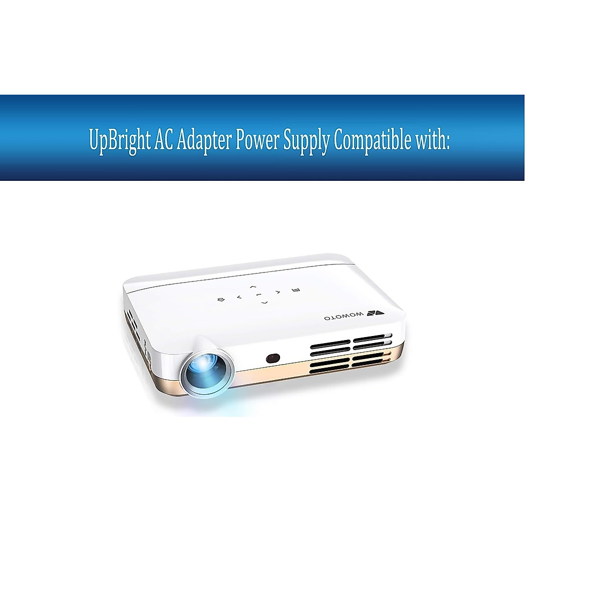 UpBright New 19V AC DC Adapter Compatible with WOWOTO H10 WOWOTO-H10-Black 4500 Lumens 4K LED DLP Mini Video Smart Projector Portable 19VDC DC19V Power Supply Cord Cable PS Battery Charger Mains PSU