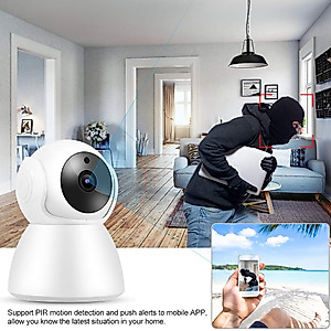 Tosuny WiFi IP Babycam 1080P Video Baby Monitor Wireless 2-Way Intercom Baby Care Monitor Indoor PTZ Home Security Camera, Support PIR Motion Detection/Loop Recording (US)