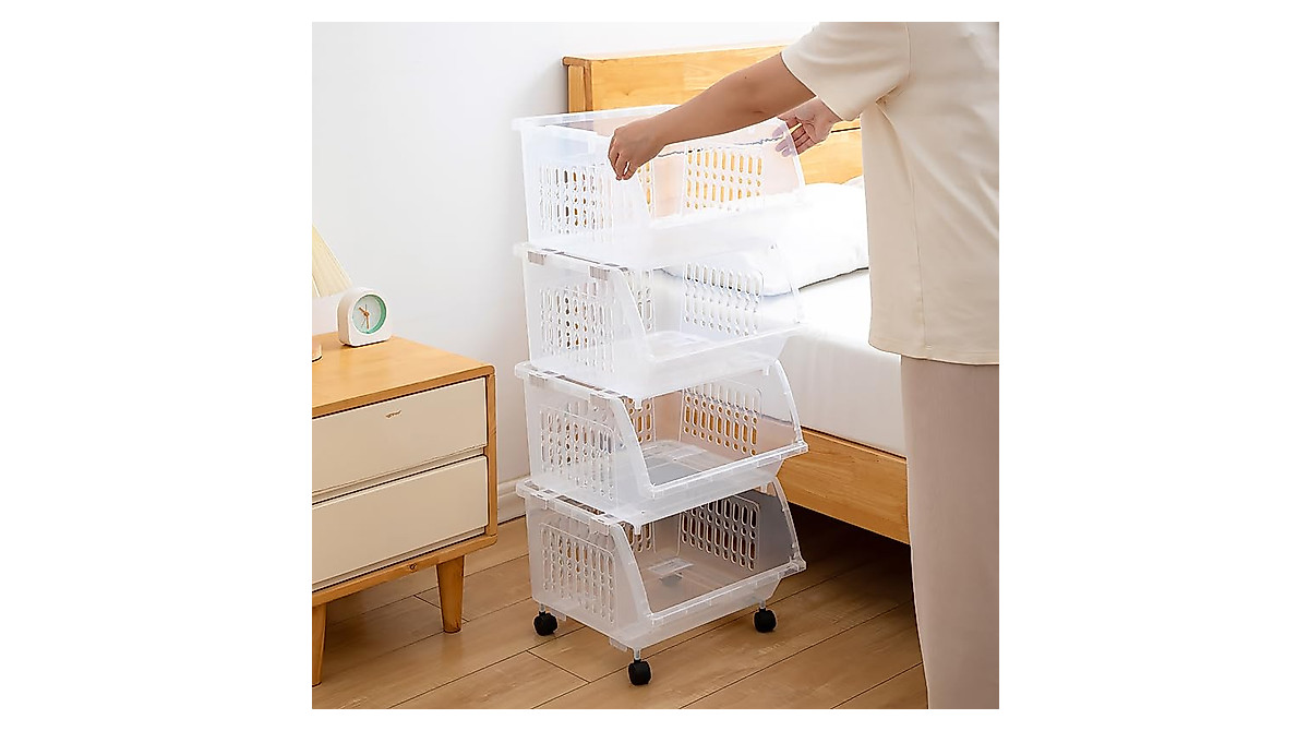 Skywin Stackable Storage Bins - Organize with Ease