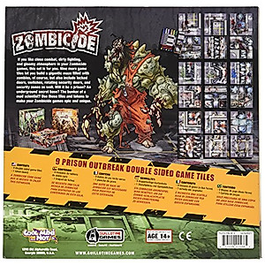 CMON Zombicide Season 2: Prison Outbreak 9 Double-Sided Game Tiles - Enhance Your Zombie Apocalypse Experience! Cooperative Strategy Game, Ages 14+, 1-6 Players, 1 Hour Playtime, Made