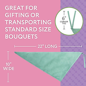 IMPRESA [4 Pack Reusable Bouquet Bags - No Leak Flower Bags for Bouquets - Colorful for Flowers - Flower Bouquet Sleeves - Flower Gift Bags for Valentine's, Weddings, Mother's Day, Anniversary