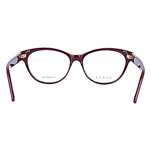 Gucci Gucci-Logo GG0766OA 003 Eyeglasses Women's Burgundy Optical Frame 54mm