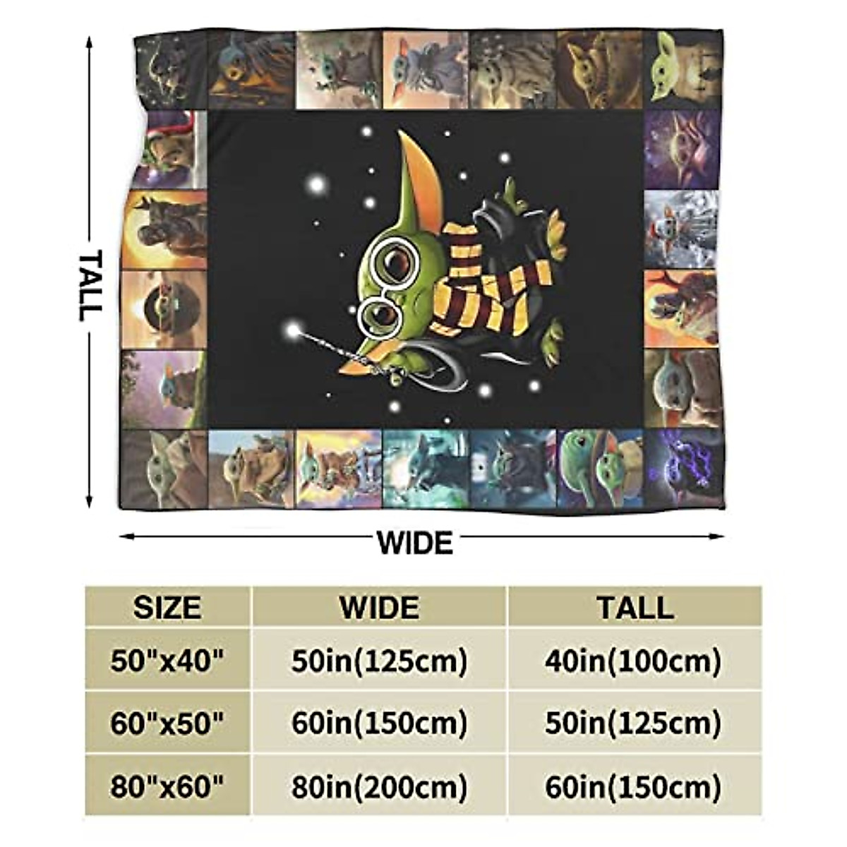 Cartoon Flannel Throw Blanket, Warm Cozy Soft Lightweight Bed Blanket for Couch Sofa Bedding Living Room (YD1, 60"x50")