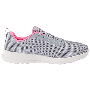Skechers womens Walking Sneaker, Gray/Pink, 7 US