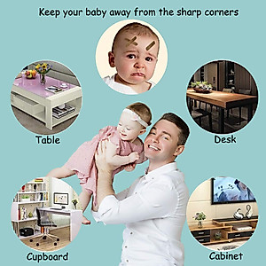 Corner Protector, Baby Proofing Table Corner Guards, Keep Child Safe, 4 Pack L-Shaped, High Resistant Adhesive, Sharp Table Corner Protector