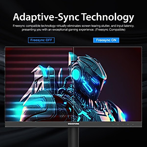 Gigastone 21.45 inch VA LED Back Light Monitor 2-Pack 75Hz FHD 1920 x 1080, 1080P 178° Wide View Frameless, Dual Monitor, 4ms, Eye Care Technology, Ergonomic Tilt VESA Mount, HDMI VGA