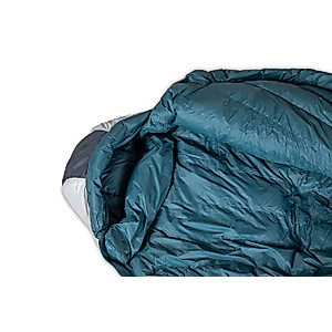 Nemo Kayu | Women's 15 Degree Down Sleeping Bag, Aluminum/Lagoon, Regular
