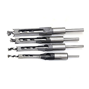 Square Hole Drill Bit,Yingte Woodworking Square Hole Drill Bit Mortising Chisel Hole Saw Drill Bit