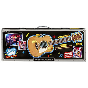 Little Tikes My Real Jam Acoustic Guitar with Strap, Musical Instrument with 4 Modes, Play Any Song with Bluetooth, Gift for Kids, Toy for Boys and Girls Ages 3 4 5+ Year Old