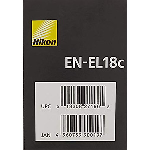 Nikon Lithium-Ion Rechargeable Digital Camera Battery, Grey (EN-EL18c)