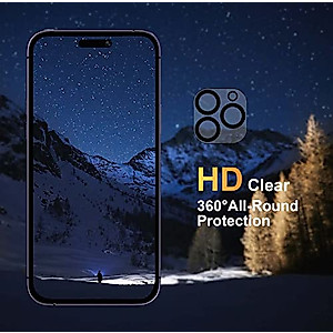 [3+3 Pack] Totexil Screen Protectors for iPhone 14 Pro 6.1 inch with Camera Lens Protectors, Ultra HD Screen Tempered Glass, Full Coverage, Scratch Resistant, 9H Hardness,Easy Install,Bubble Free