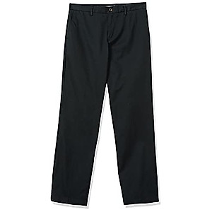Amazon Essentials Men's Classic-Fit Wrinkle-Resistant Flat-Front Chino Pant (Available in Big & Tall), Black, 29W x 29L