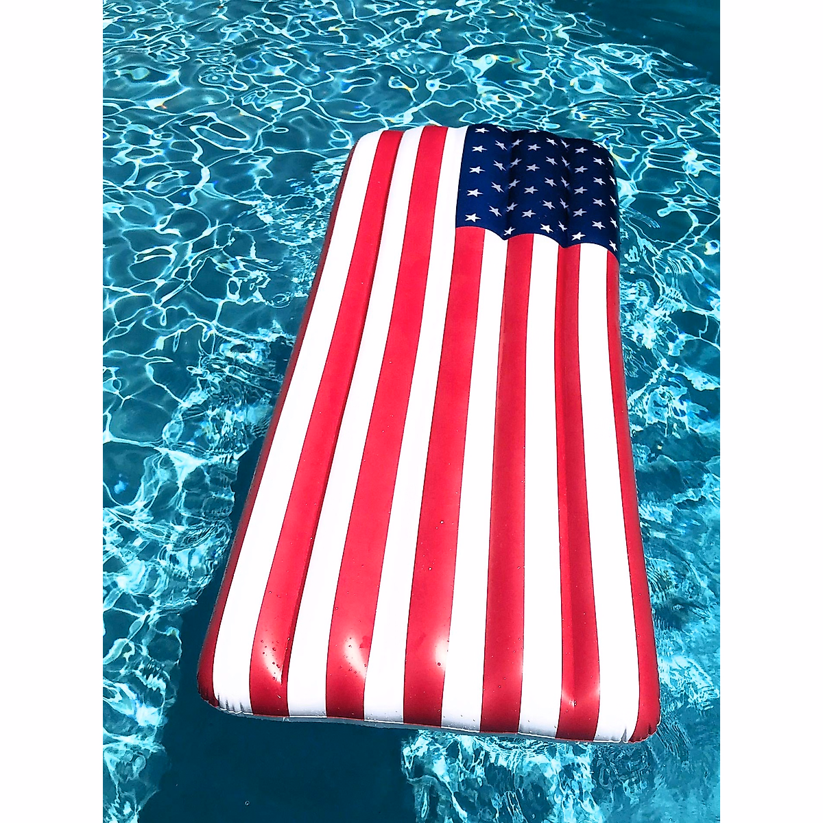 Inflatable American Flag Pool Float Patriotic US Stars & Stripes for Summer 4th of July Parties. Great Gift Idea!