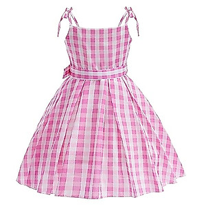 KVVFTT Girls Pink Costume Dress Movie Cosplay Costumes Kids Party Halloween Dress Up