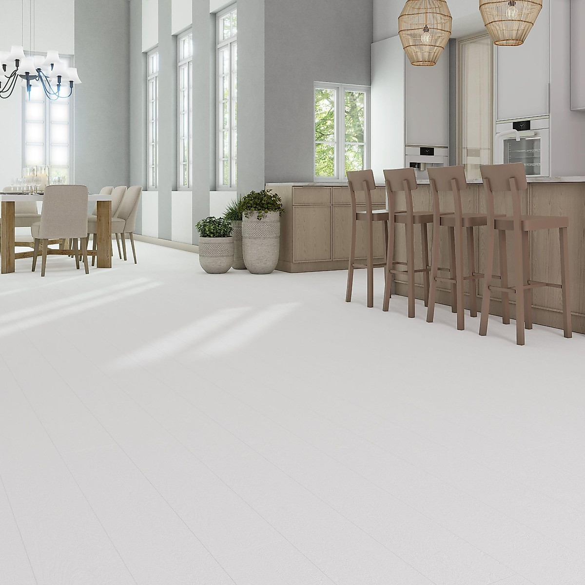 Lucida Surfaces Luxury Vinyl Flooring Tiles | Interlocking Flooring for DIY Installation | 10 Wood-Look Planks | MaxCore Ultra | 24.5 Sq. Feet (10 Planks, Pioneer Oak, 10)