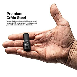 Capri Tools 3/8 in. Drive Shallow, Semi-Deep and Deep Impact Socket Set, Metric, 8 to 22 mm, 45-Piece