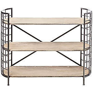 Ashley Furniture Signature Design - Flintley Bookcase - Brown/Gunmetal