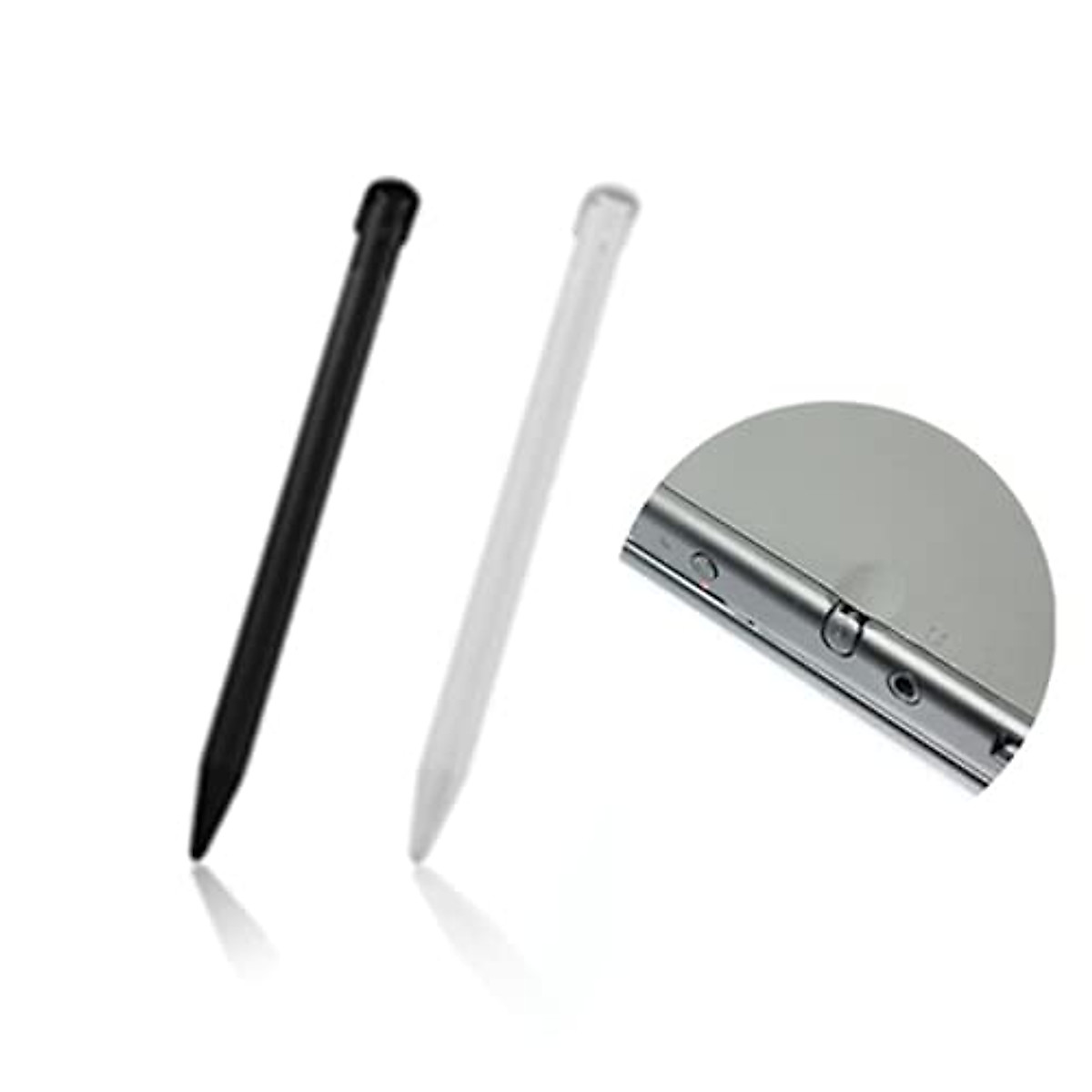 XHBTS 3 Pcs Plastic Replacement Touch Screen Stylus Pen, Compatible with Nintendo New 3DS XL, New 3DS LL (White)