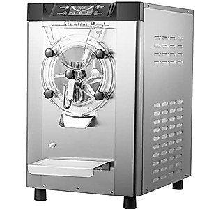 VEVOR Commercial Hard Ice Cream Machine Hard Serve Ice Cream Maker w/ 4.8-6.3 Gal/H Production Hard Ice Cream Machine w/ 1.6 Gal Cylinder Countertop Hard Yogurt Maker w/ 2000W Compressor & LCD Screen