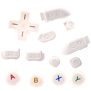 Deal4GO ABXY L R ZL ZR Home Start Power Select D-pad Buttons Set Replacement for New Nintendo 3DS XL/LL Console (White)