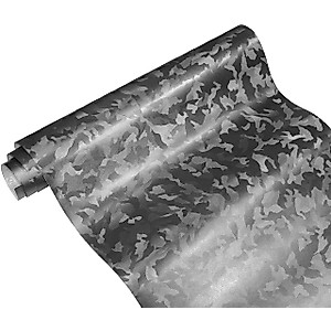 VViViD+ Stealth Medium Pattern Camouflage Vinyl Wrap Roll (1ft x 5ft, Ghost Metal)